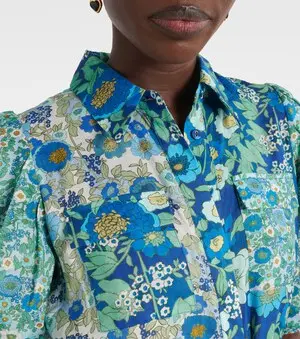 ALEMAIS Alémais Sacha Floral Ramie Shirt Dress