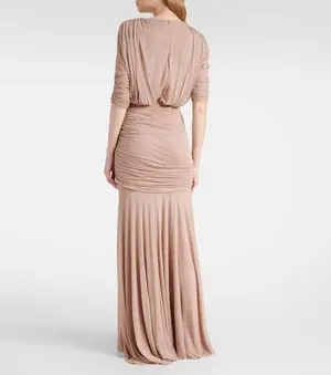 Tove Devi Semi-sheer Maxi Dress - Beige