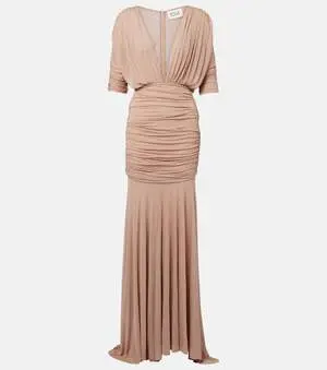 Tove Devi Semi-sheer Maxi Dress - Beige