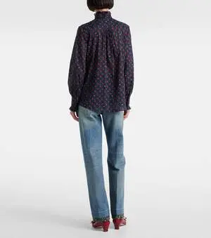 Valentino Garavani Bow-detail Cotton Muslin Blouse - Blue