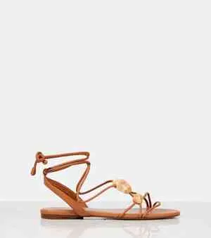 Zimmermann Gleam Leather Sandals