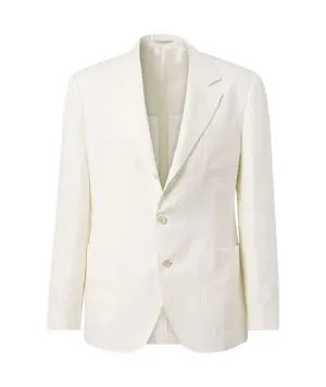 Brunello Cucinelli Linen Blazer - White