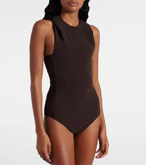 COURREGES Courrèges Draped Bodysuit - Brown
