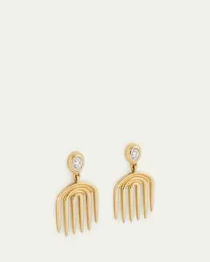 ALMASIKA Sagesse Vici Diamond Charm Earrings
