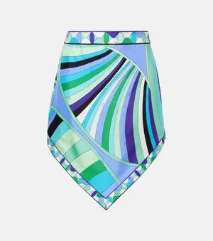 Emilio Pucci Iride Printed Mini Skirt - Blue