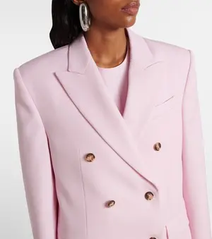 Wardrobe.NYC Double-breasted Virgin Wool Blazer - Pink