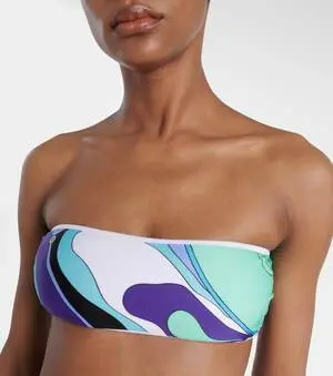 Emilio Pucci Orchidee Printed Bikini Top