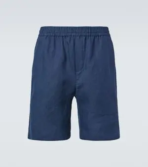 Sunspel Linen Shorts - Blue