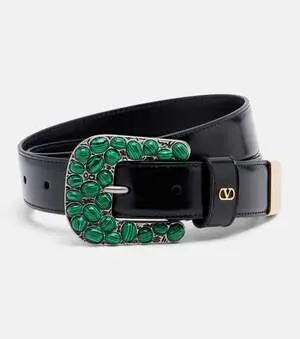VALENTINO VLogo Leather Belt