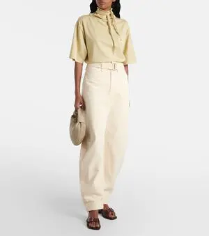 LEMAIRE Foulard Cotton Jersey T-shirt - Yellow