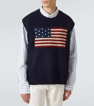 Polo Ralph Lauren Wool And Cotton Sweater Vest - Blue