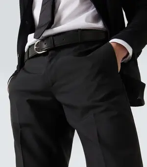 George Cleverley Leather Belt - Black