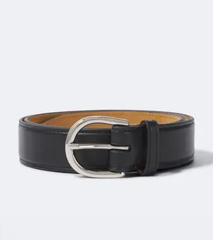 George Cleverley Leather Belt - Black