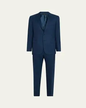 Brioni Wool Herringbone Two-piece Suit - Petroleum
