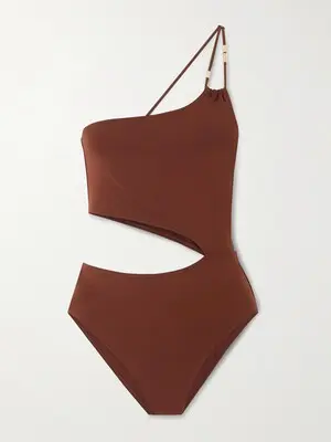 ERES Trésor Ecume One-shoulder Swimsuit - Brown
