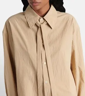LEMAIRE Tie-detailed Cotton Shirt - Beige