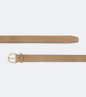 George Cleverley Suede Belt - Beige