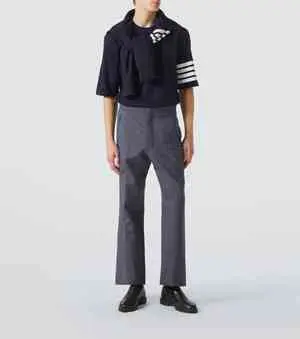 Thom Browne 4-bar Cotton Jersey T-shirt - Blue