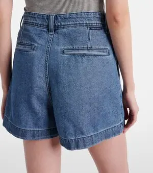 7 For All Mankind Hilo Pleated Denim Shorts