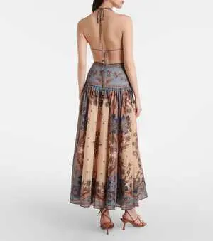 iro harmonie knotted halter dress EDDIE KNIT HALTER DRESS | Women's Handmade Slim Dress In Custom Medallion  Crochet