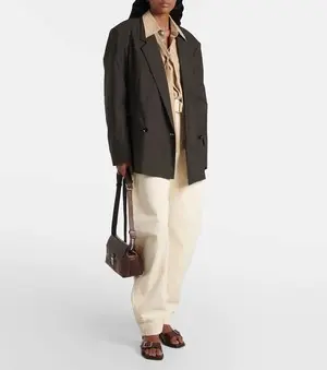 LEMAIRE Belted Cotton And Silk Blazer