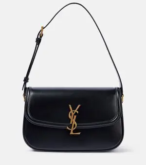 Saint Laurent Solferino Small Leather Shoulder Bag - Black