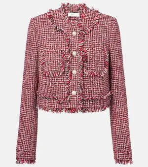 Safiyaa Wool-blend Tweed Jacket - Red