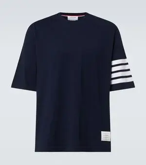 Thom Browne 4-bar Cotton Jersey T-shirt - Blue