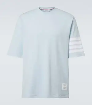 Thom Browne 4-bar Cotton Jersey T-shirt - Blue