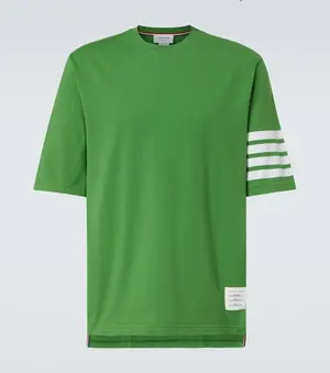 Thom Browne 4-bar Cotton Jersey T-shirt - Green