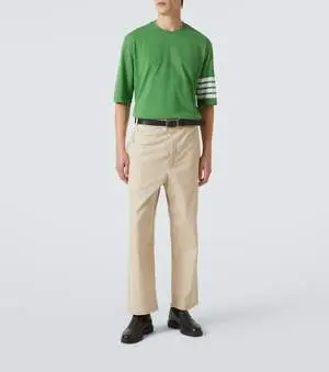 Thom Browne 4-bar Cotton Jersey T-shirt - Green