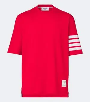 Thom Browne 4-bar Cotton Jersey T-shirt - Red