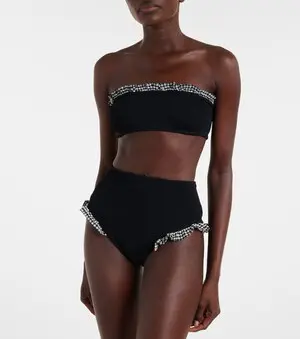 Hunza G Peggy Ruffled Bikini - Black