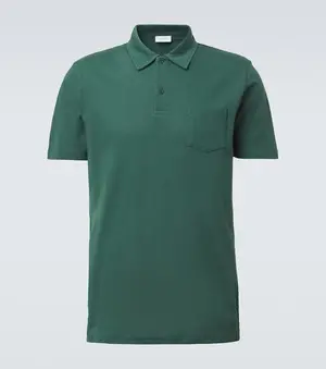 Sunspel Cotton Polo Shirt - Green