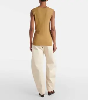 LEMAIRE Knitted Tie-detail Cotton Top