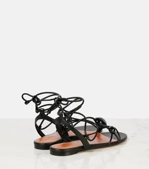 Zimmermann Gleam Leather Sandals - Black