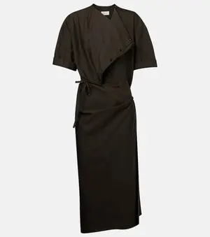 LEMAIRE Draped Cotton And Silk Shirt Dress