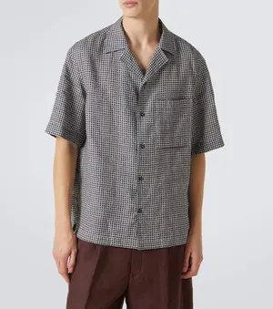 Loro Piana Checked Linen Shirt