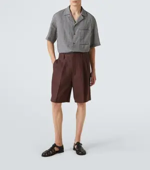 Loro Piana Checked Linen Shirt