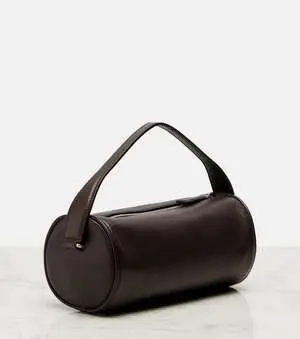 THE ROW Round '90s Leather Tote Bag - Brown