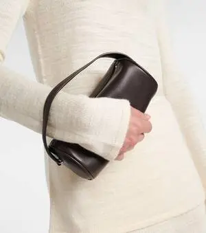 THE ROW Round '90s Leather Tote Bag - Brown