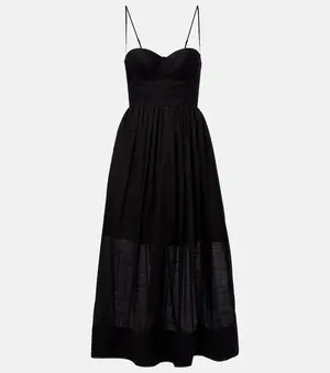 Zimmermann Rhiannon Gathered Corset Dress - Black