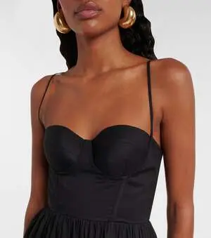 Zimmermann Rhiannon Gathered Corset Dress - Black