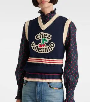 Valentino Garavani Chez Cotton Sweater Vest