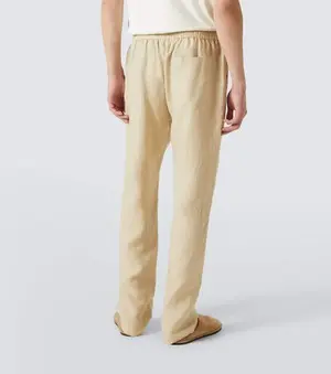 Sunspel Linen Straight Leg Trousers