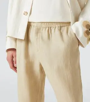 Sunspel Linen Straight Leg Trousers