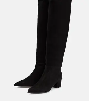 GIANVITO ROSSI Piper Suede Knee-high Boots - Black