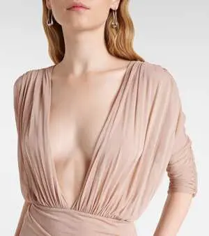 Tove Devi Semi-sheer Maxi Dress - Beige