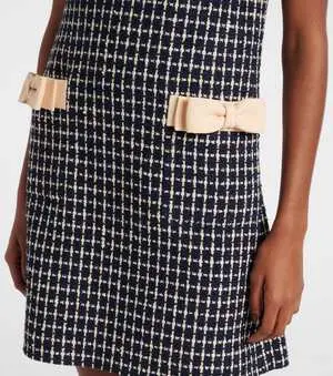 Valentino Garavani Mossi Wool-blend Boucle Minidress