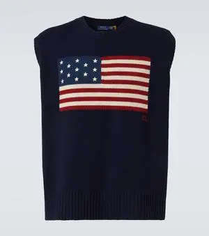Polo Ralph Lauren Wool And Cotton Sweater Vest - Blue